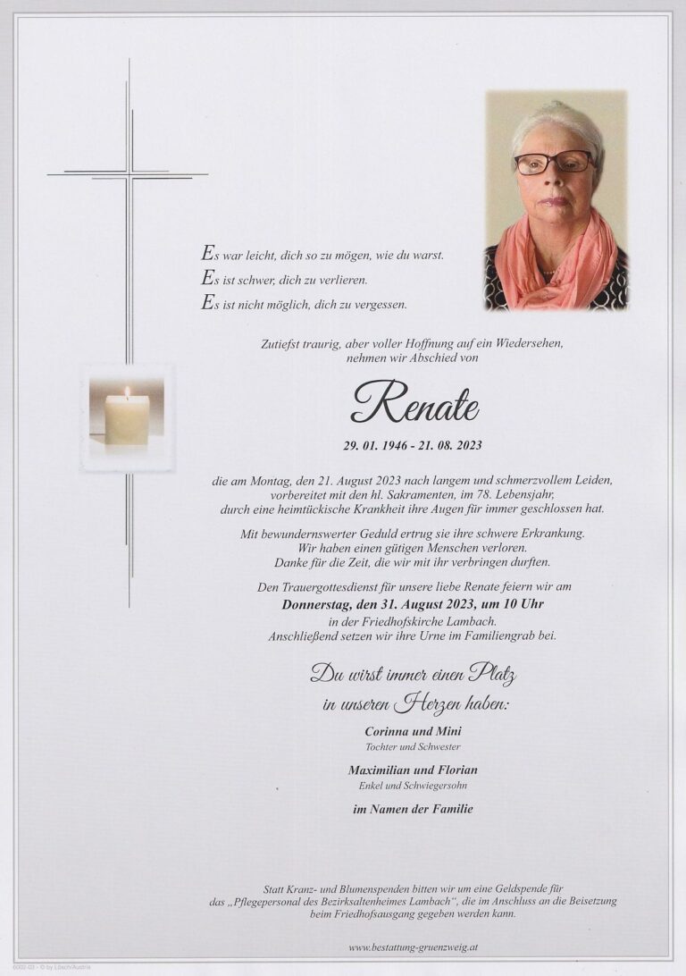 Renate – Bestattung Grünzweig