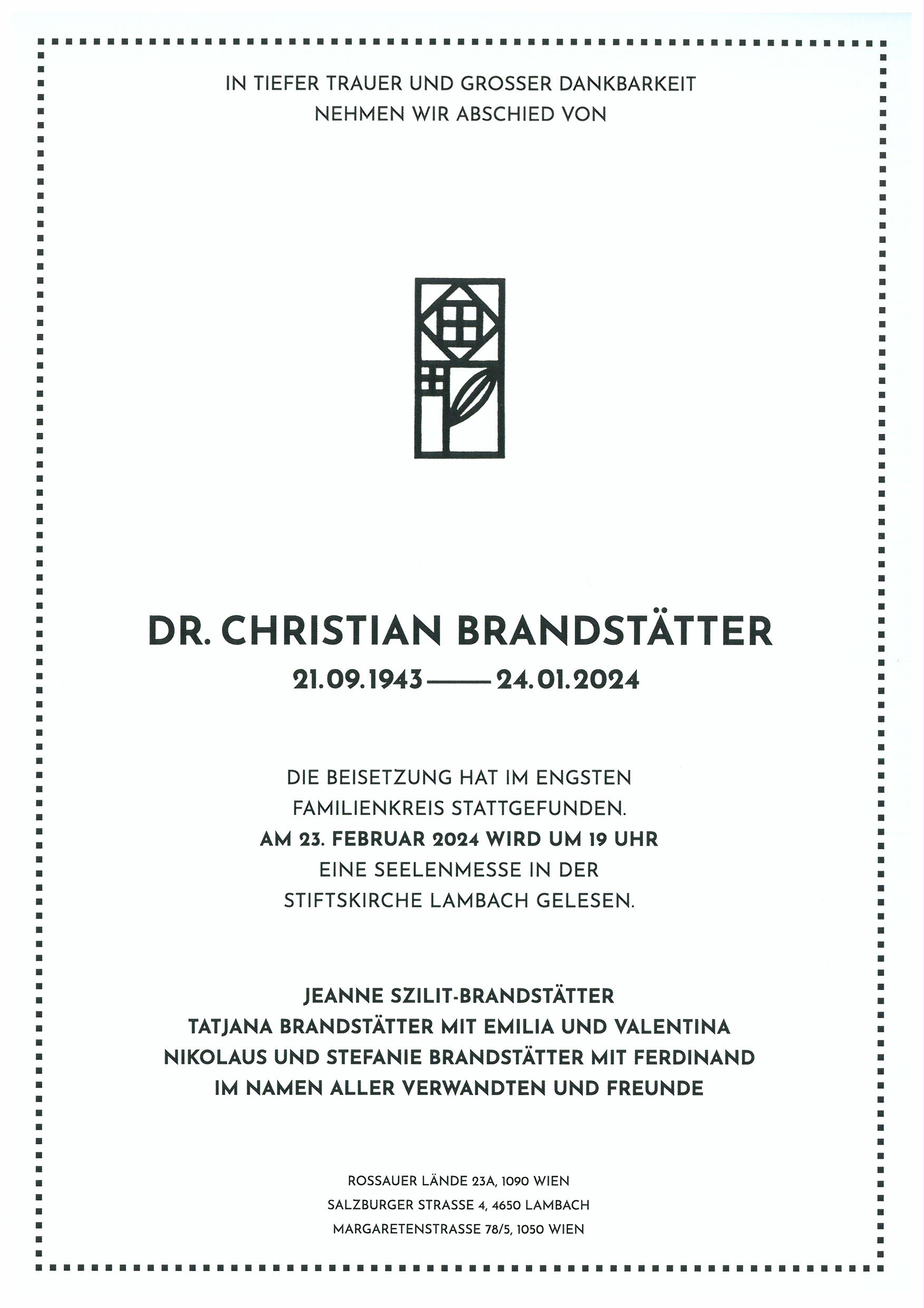 Dr. Christian Brandstätter – Bestattung Grünzweig