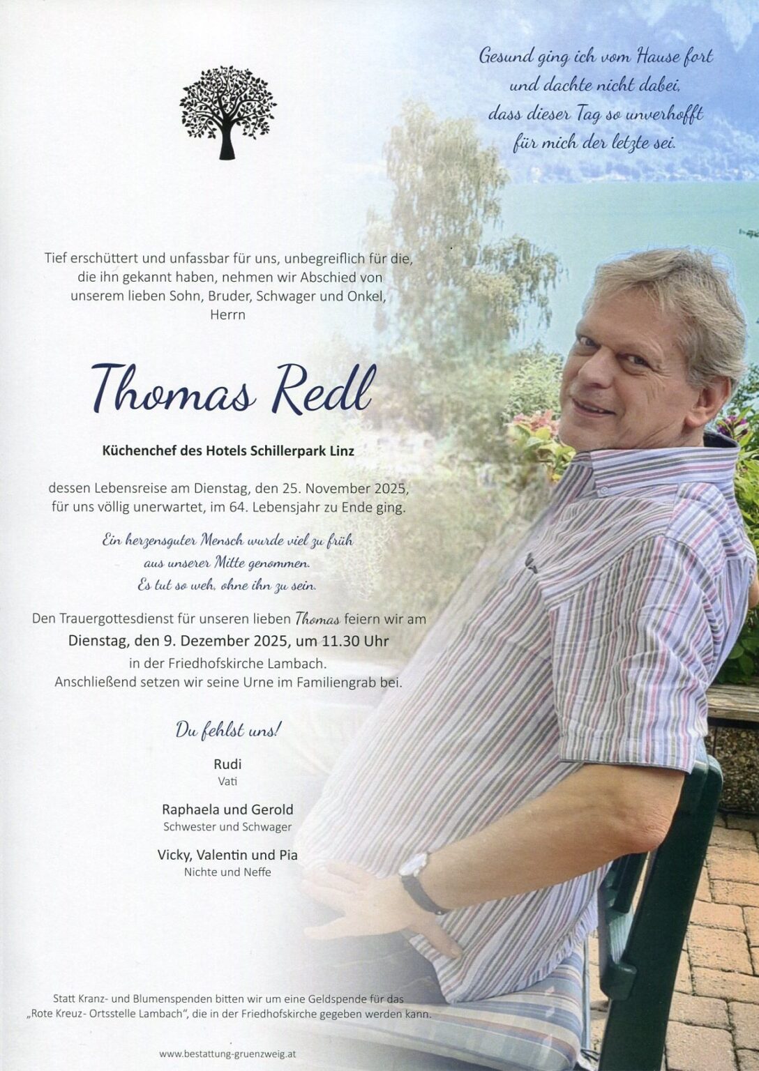 Thomas Redl – Bestattung Grünzweig